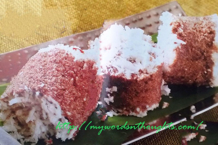 Ragi Brown Putt (Ragi Steam Cake) - My Words & Thoughts